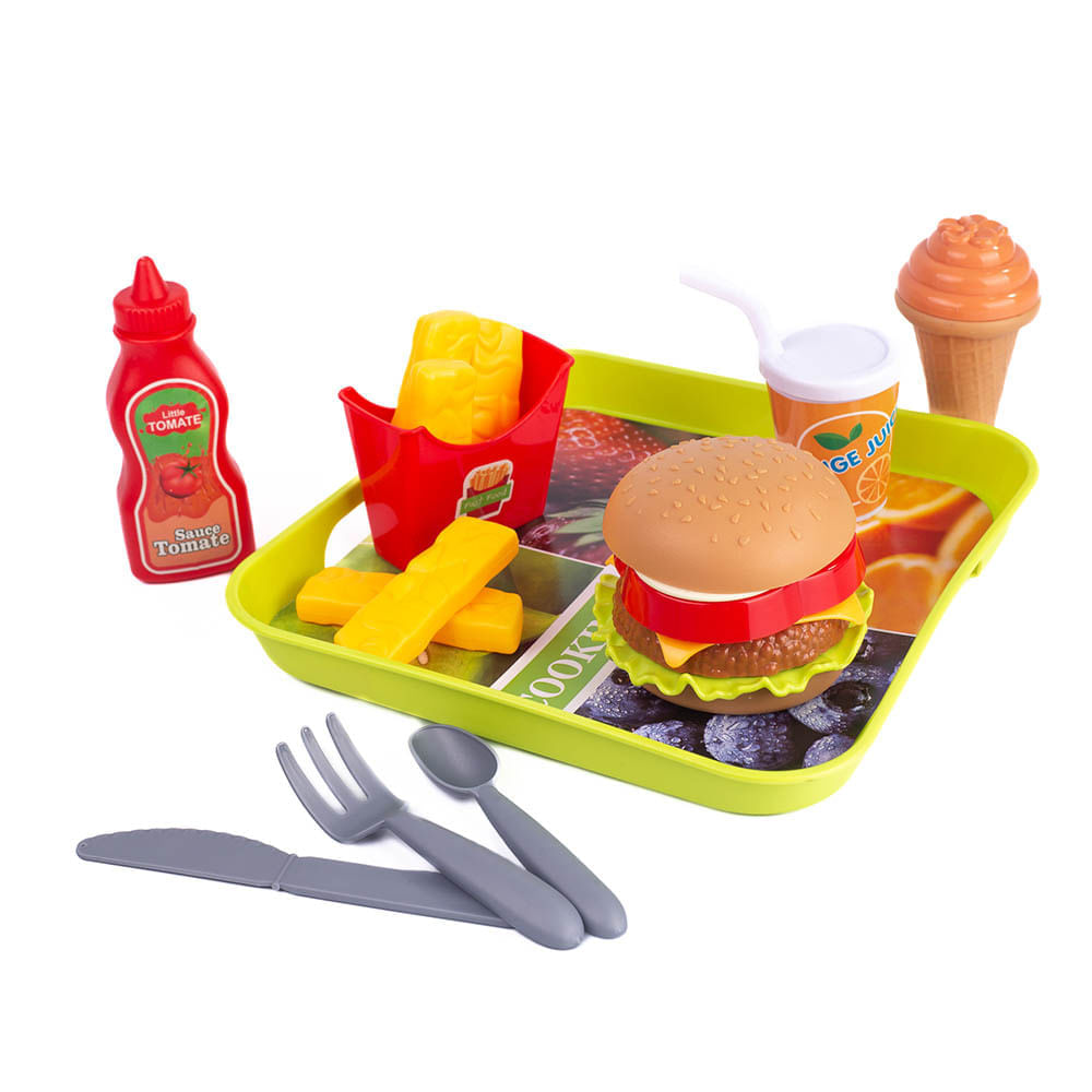 Set Cocina Hamburguesas 9 Piezas Comida Armable