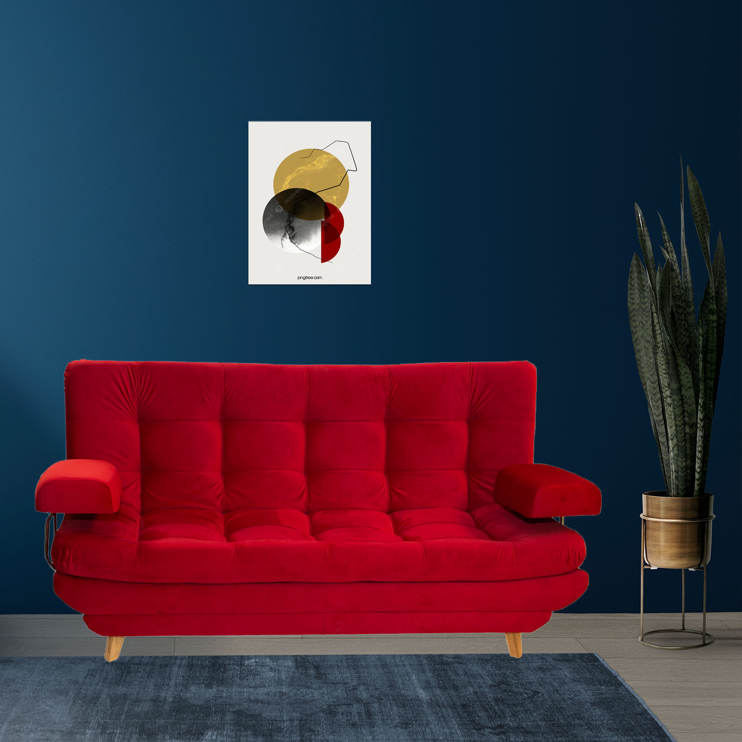 Sofá Cama E-madera Rojo Maison