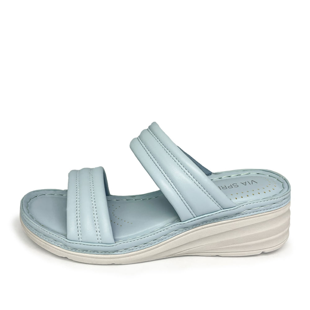 SANDALIAS MUJER MARCA VIA SPRING COLOR AZUL