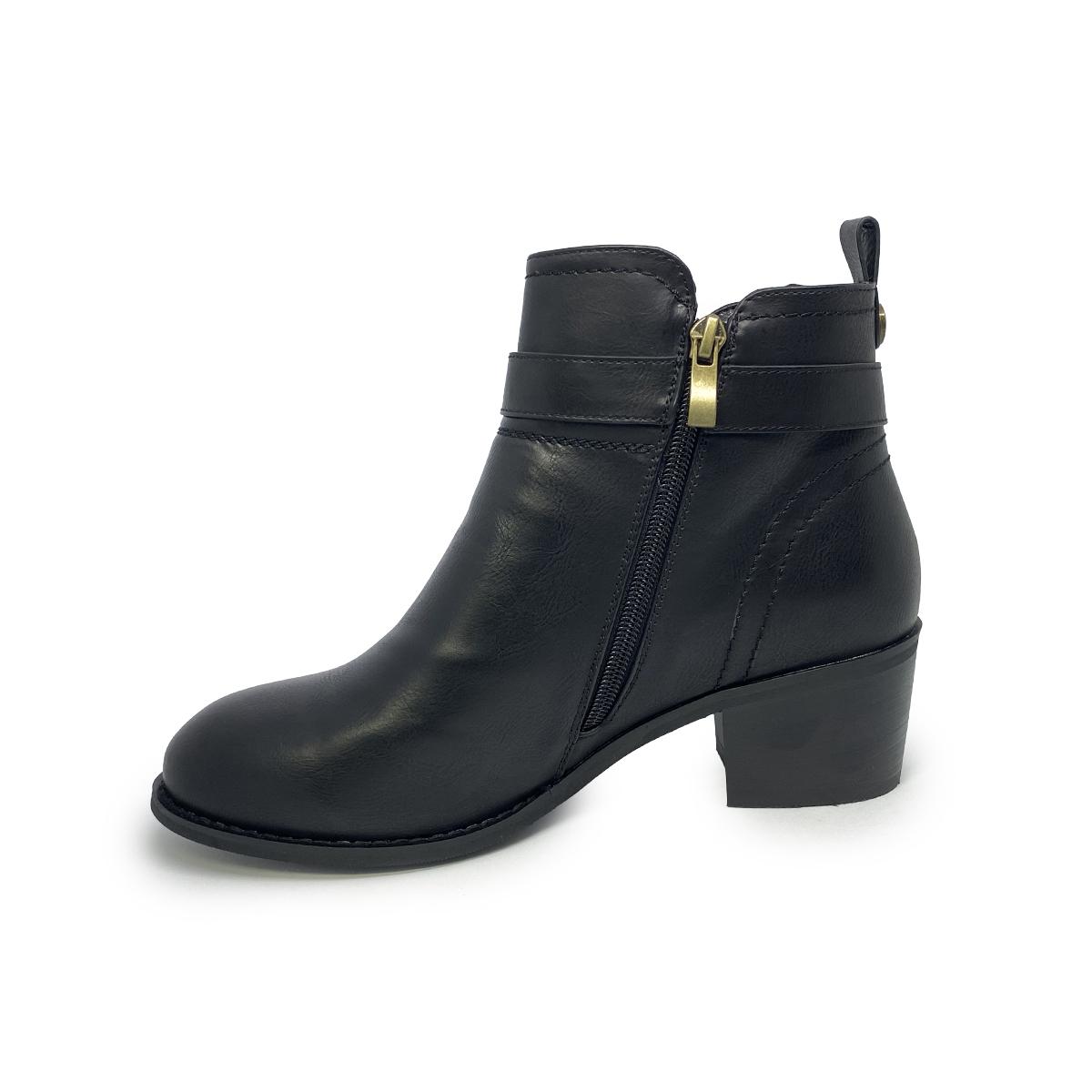 BOTAS MUJER MARCA VIA SPRING COLOR NEGRO