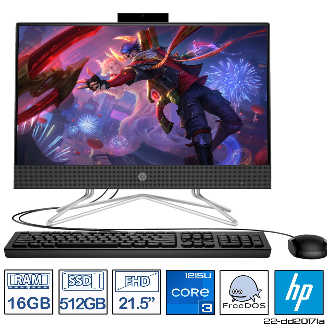 Computador All In One 22-dd2017la Hp Core i3-1215U Ram 16GB 512GB Ssd ...
