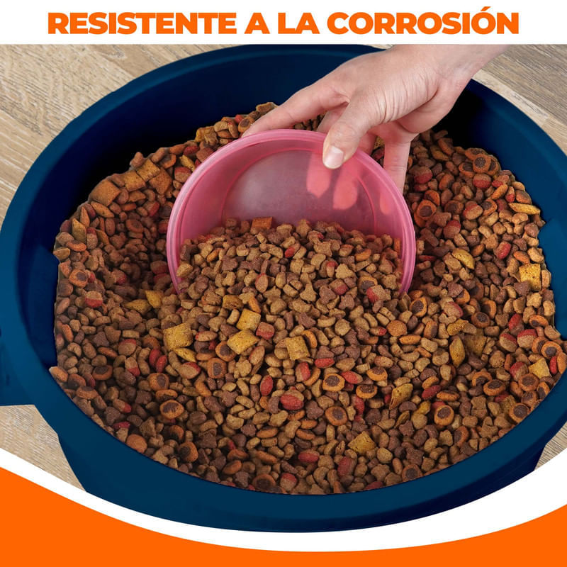 Caneca Tanque Multiuso Plástico 50 Litros con Tapa y Manijas Azul