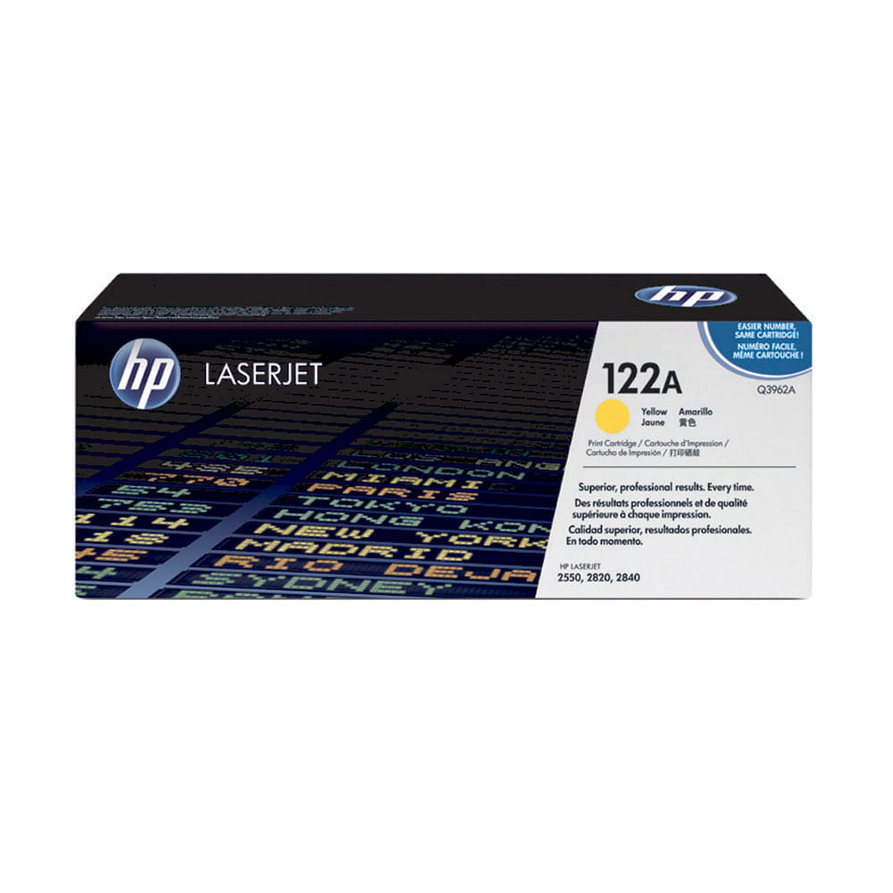 Cartucho De Tóner Hp 122A Amarillo Laserjet Original (Q3962A) Pg 4000