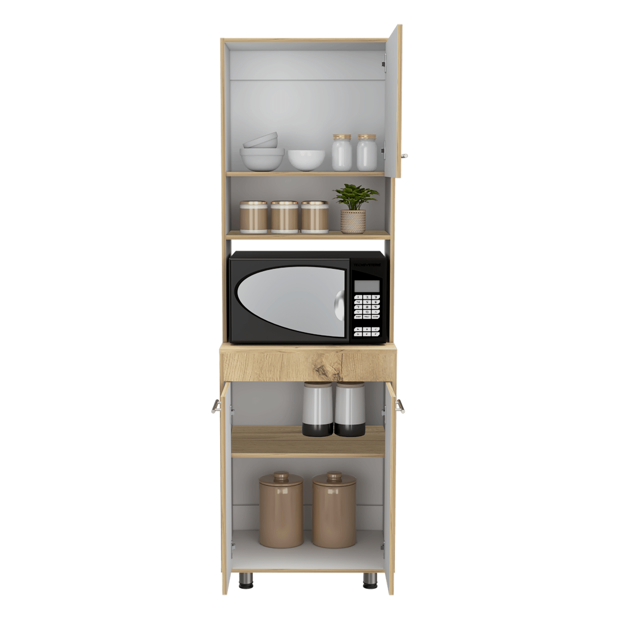 Alacena Kitchen 200X60X50 Orion RTA Duna Blanco