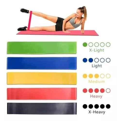 Bandas Para Hacer Ejercicio Set x5 Elasticas Gym
