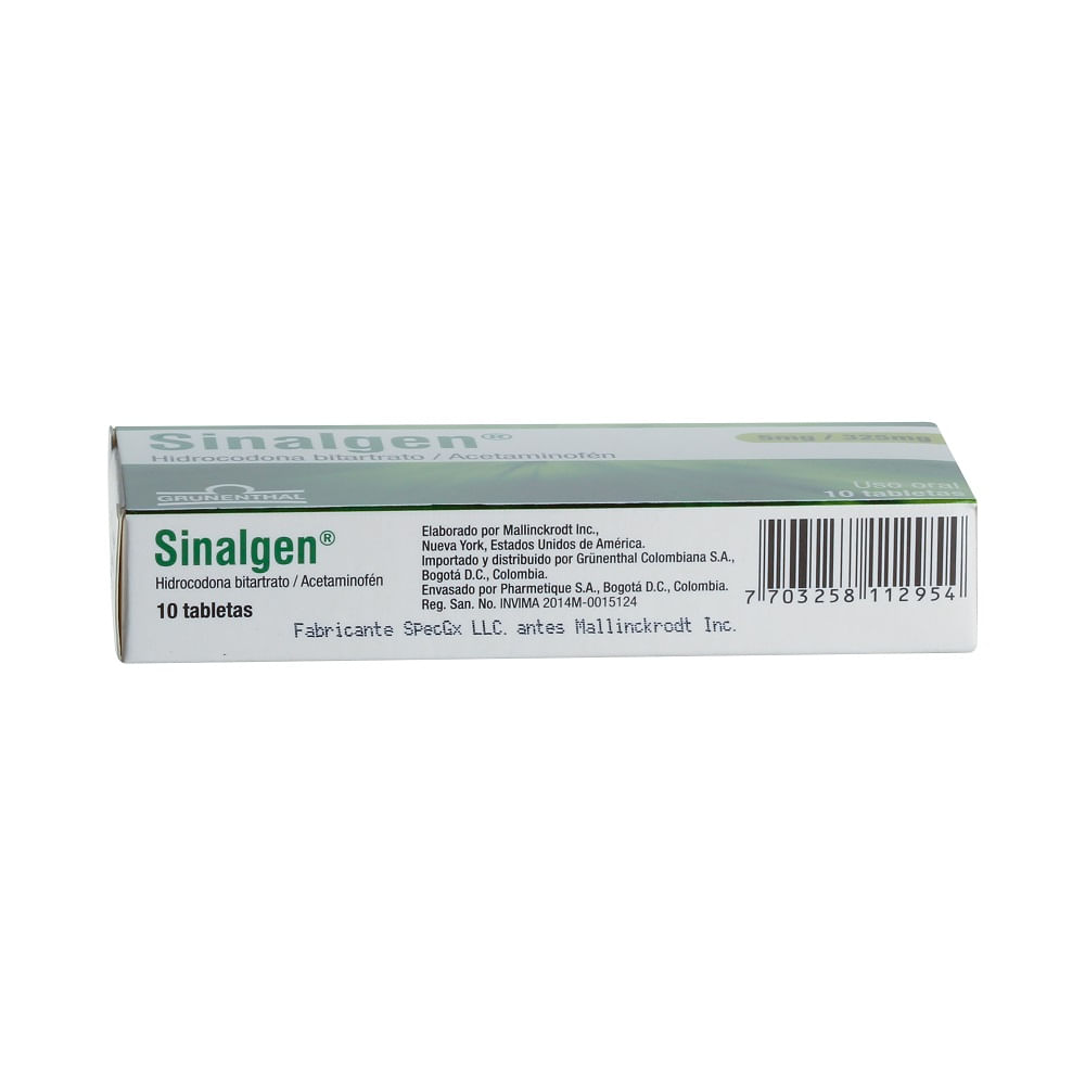 SINALGEN 5/325 MG