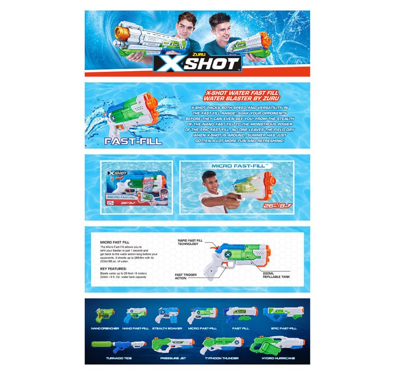 Lanzador De Agua Micro Fast Fill Xshot