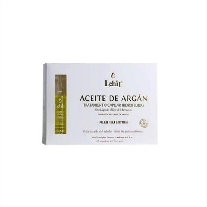 Lehit Aceite De Argan Tratamiento Capilar 12 Ampolleta 13ml