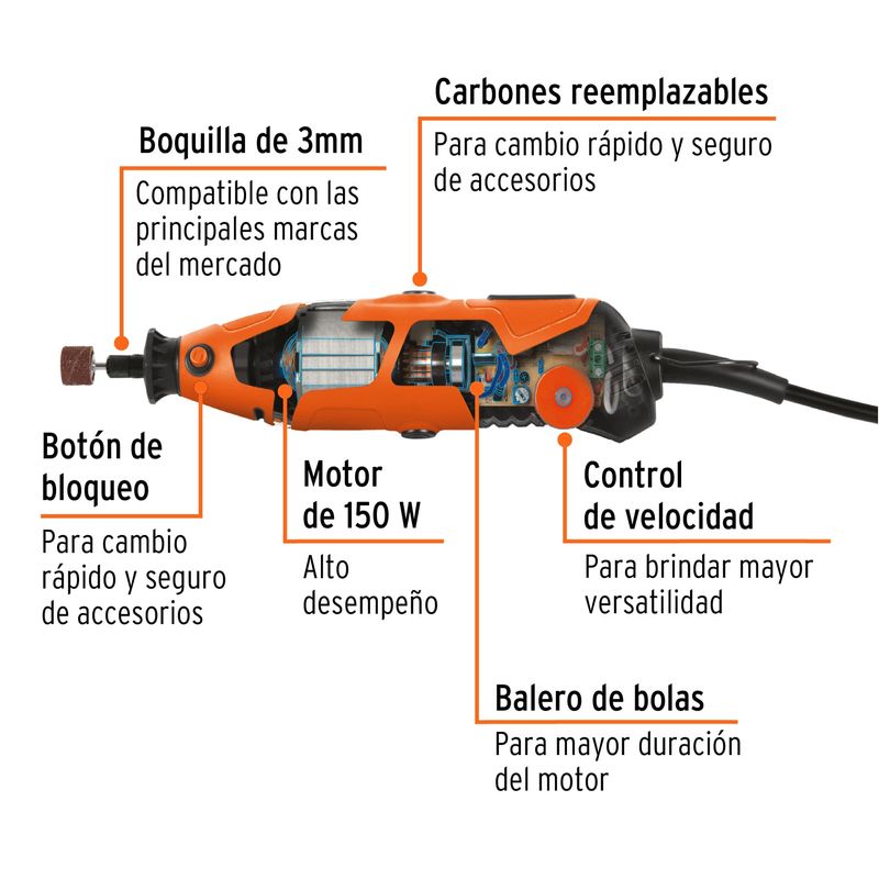 Moto Tool Profesional 150 W Truper