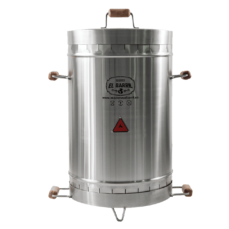 Barril Asador de Acero Inoxidable Mediano