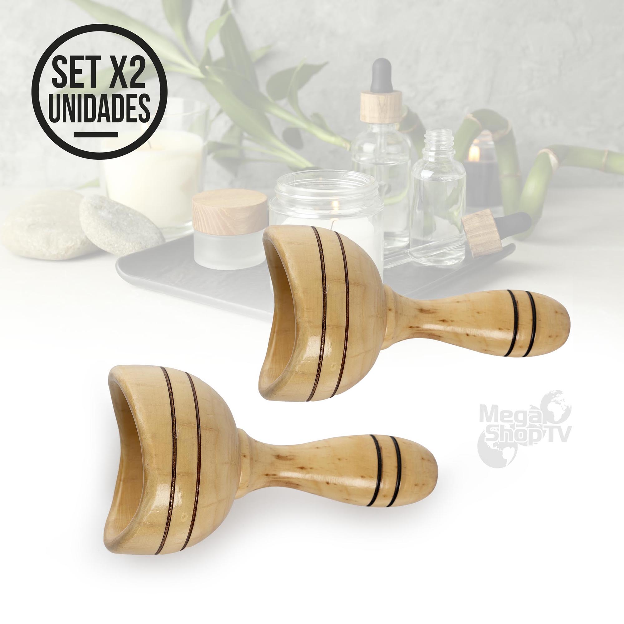Kit X 2: Copa sueca en madera para maderoterapia