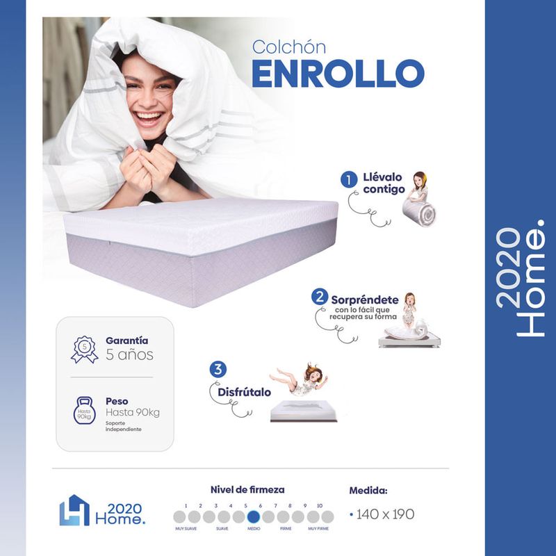 Colchon Enrollable Doble 140x190 cm